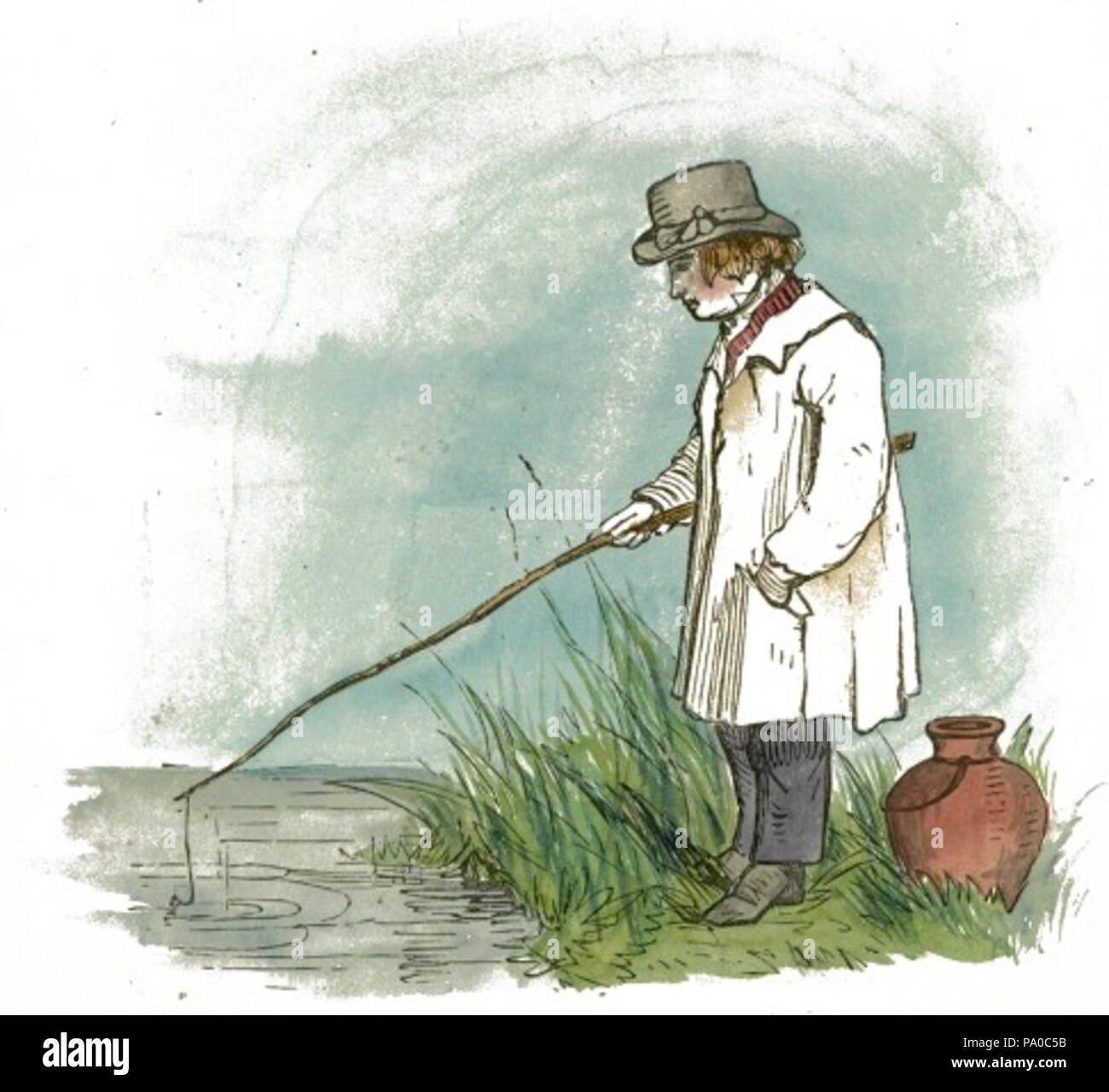 Rod fishing scene Cut Out Stock Images & Pictures - Alamy