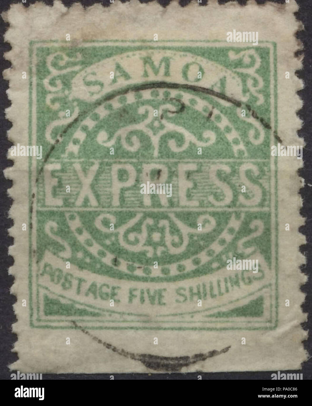 . English: Samoa Express stamp - believed genuine. circa 1900 or ...