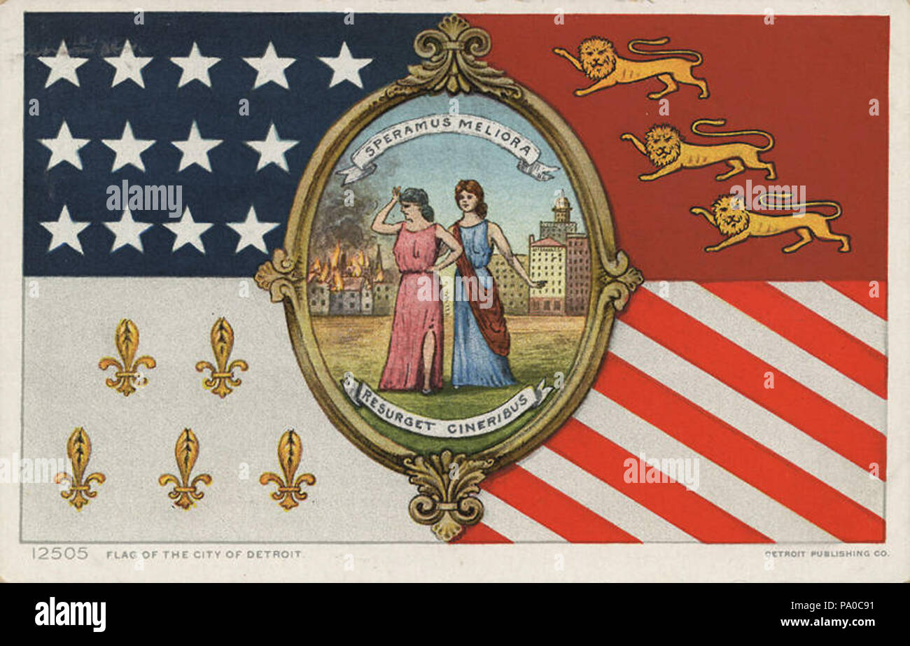 Official flag city detroit hi-res stock photography and images - Alamy