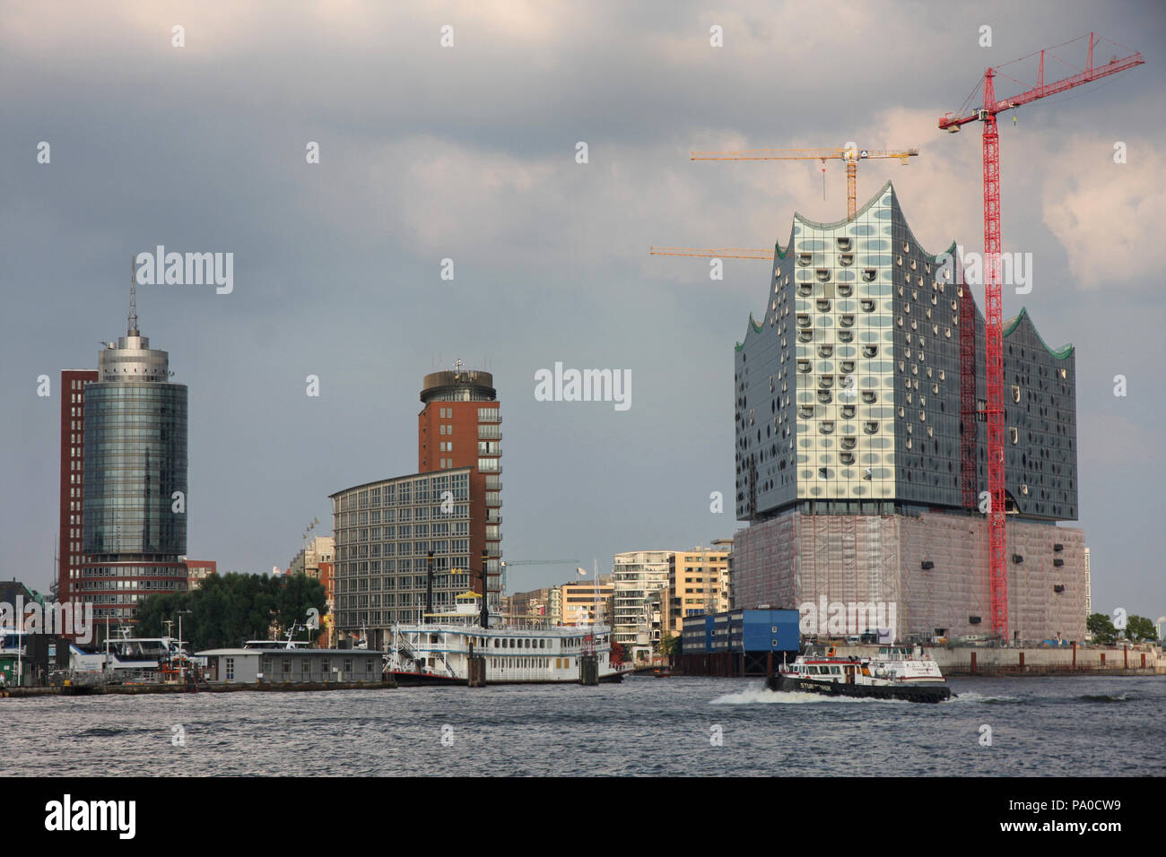Hamburg, Germany - July 28, 2014: View of the Hafencity quarter in the ...