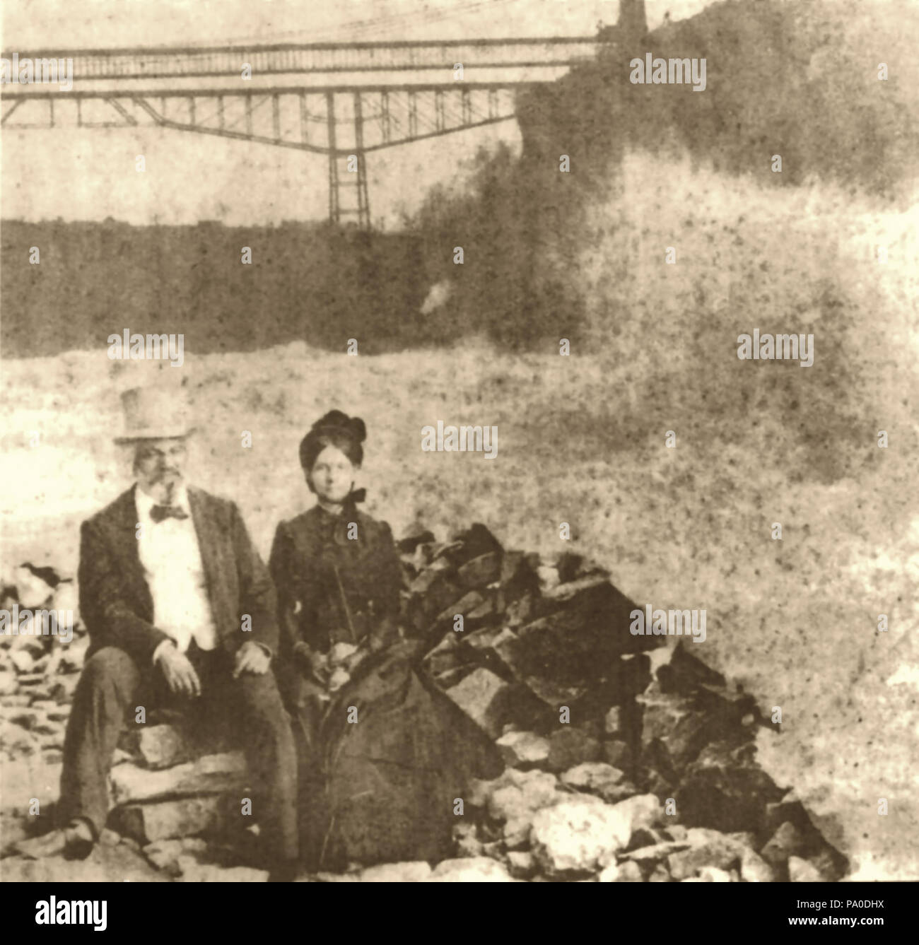 673 Frederick Douglass and Helen Pitts Douglass at Niagara Falls Stock ...