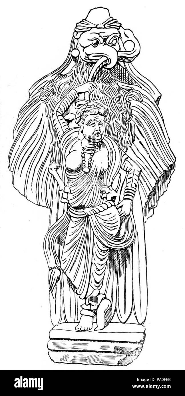 690 Garuda relief Gandhara Stock Photo - Alamy
