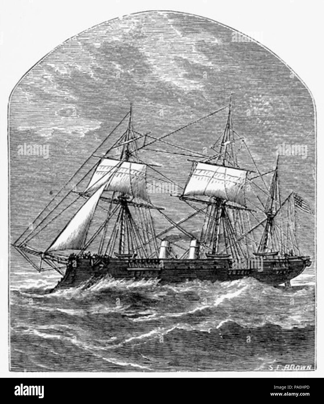 Steamship drawing hi-res stock photography and images - Alamy