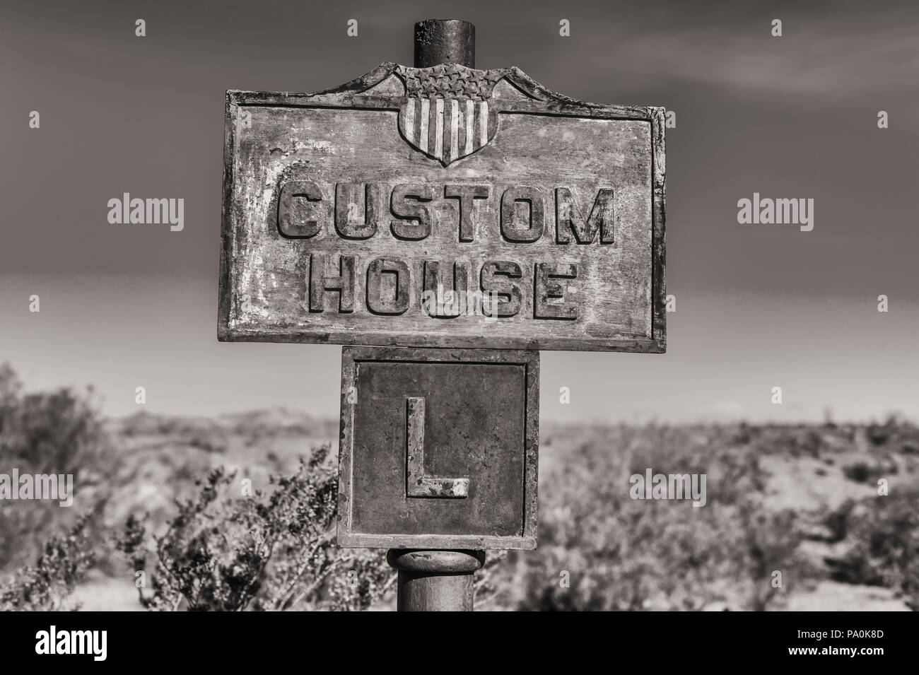 Customs House sign at Castolon Historic District in Big Bend National ...