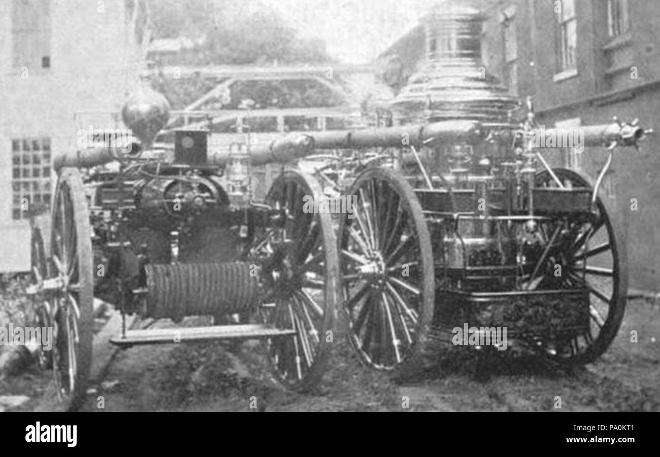 613 Electric fire engine with a steam one Stock Photo - Alamy
