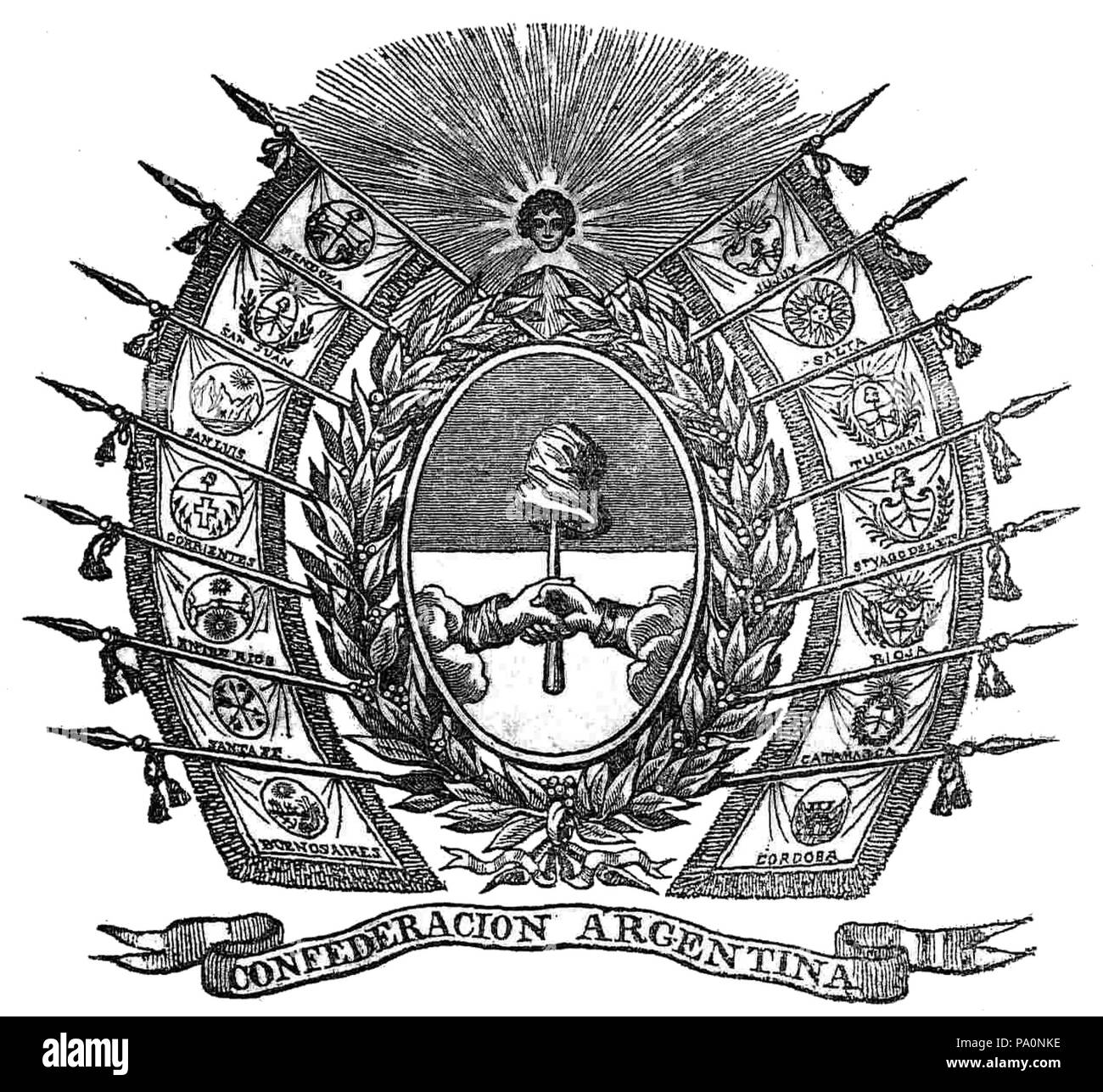 626 Escudo Confederación Argentina Stock Photo - Alamy