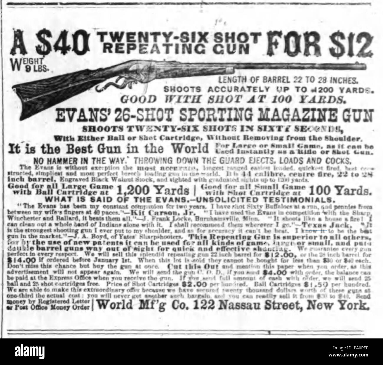 Evans repeating rifle hi-res stock photography and images - Alamy