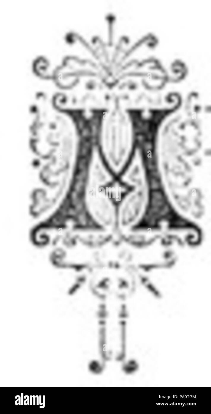 647 Filligree letter M Stock Photo - Alamy