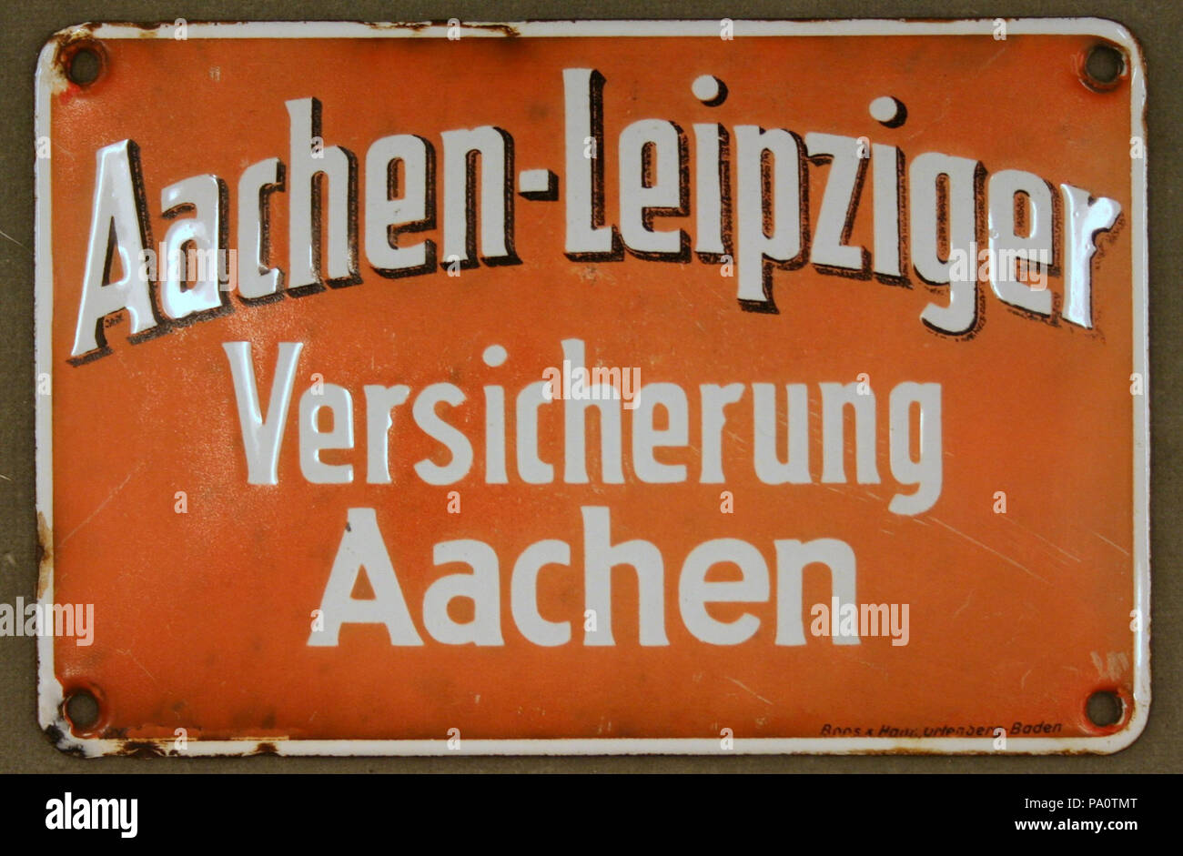 648 Fire mark for Aachen Leipziger Versicherungs Aktien Gesellschaft in ...