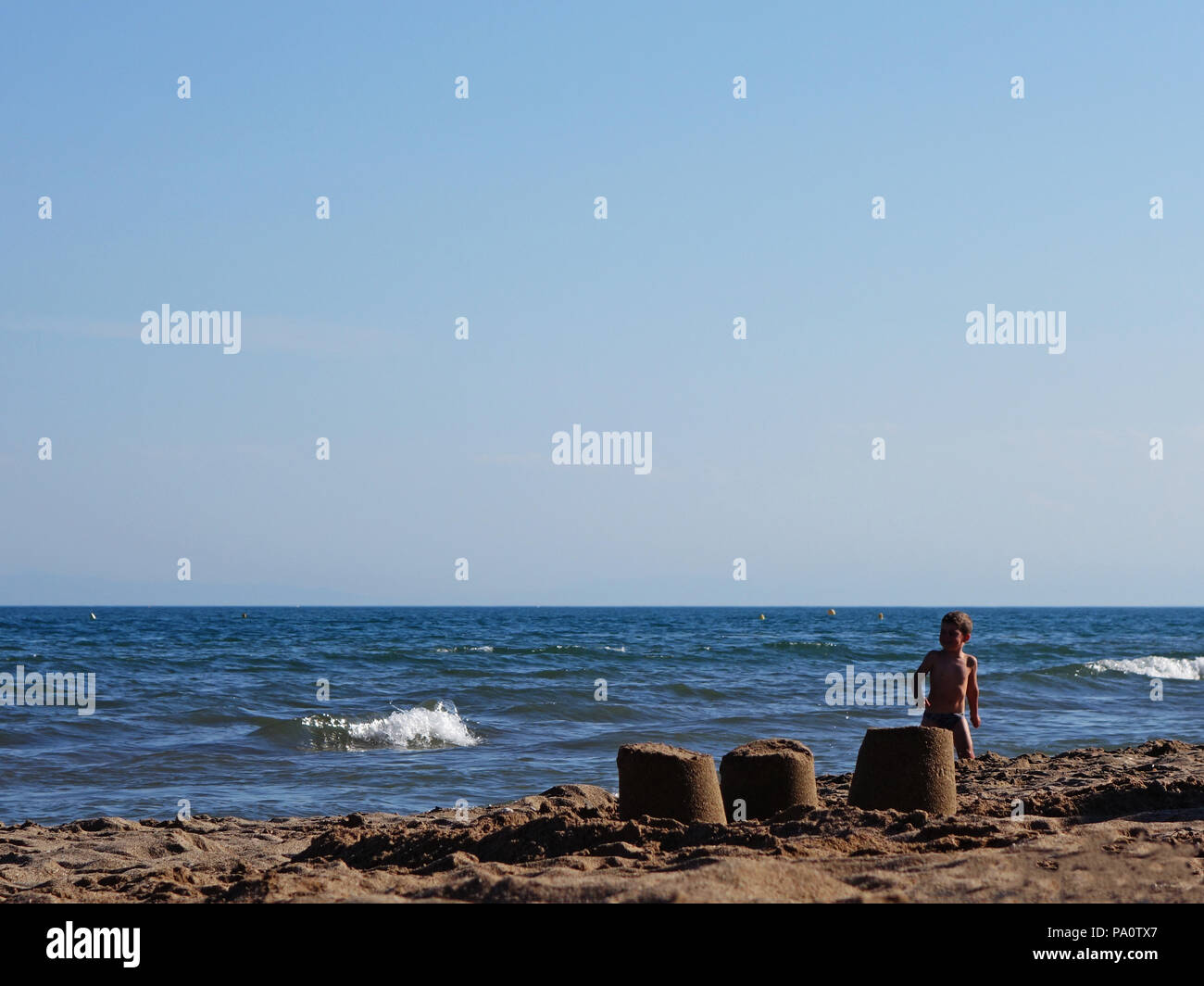 people taking time out to enjoy their summer at the beach in Sérignan ...