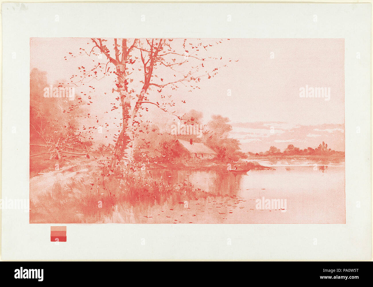 651 First lithographic print in the primary triad of colors Red by ...