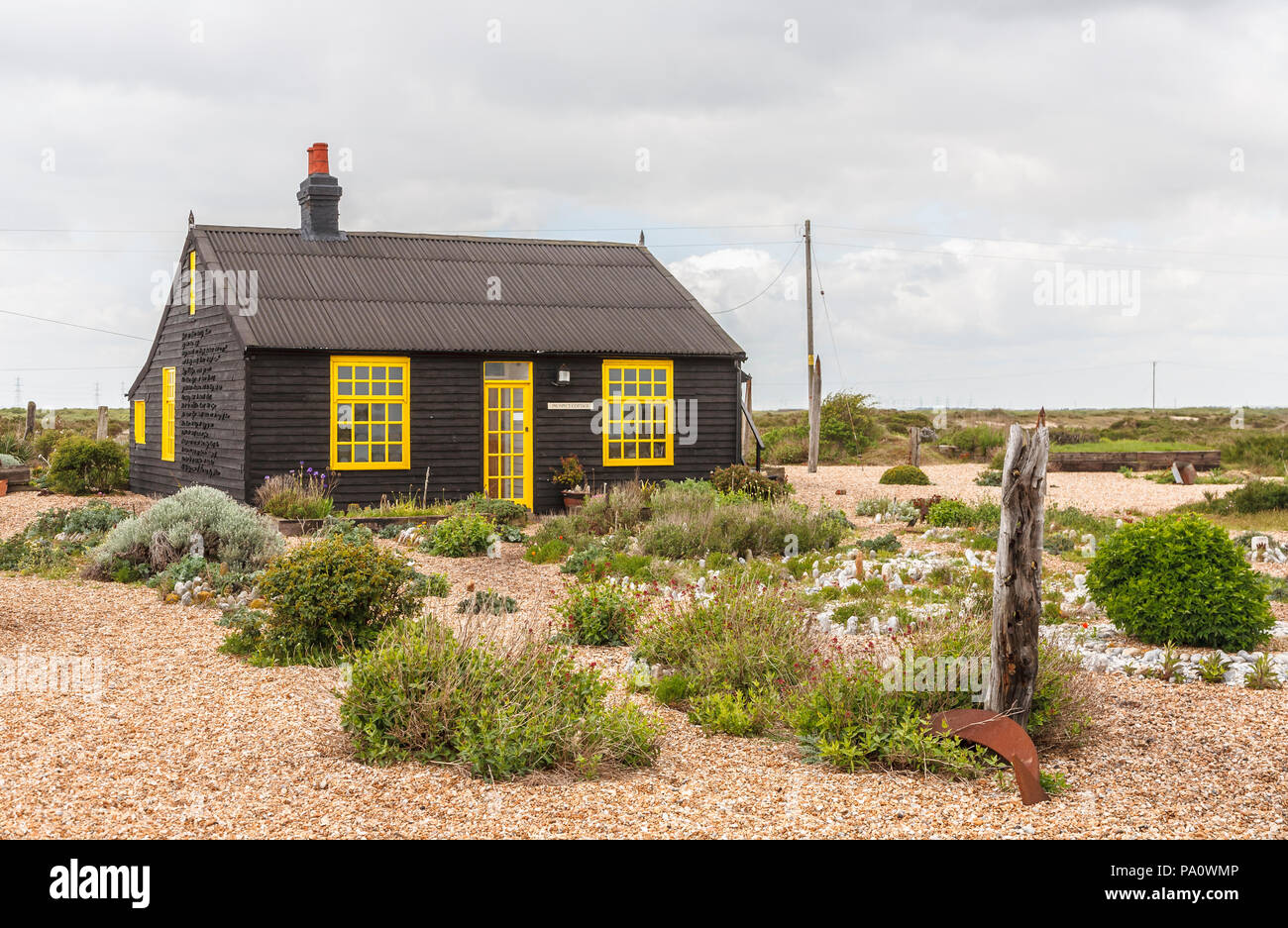 Front garden of Prospect Cottage, House of Derek Jarman, film director ...