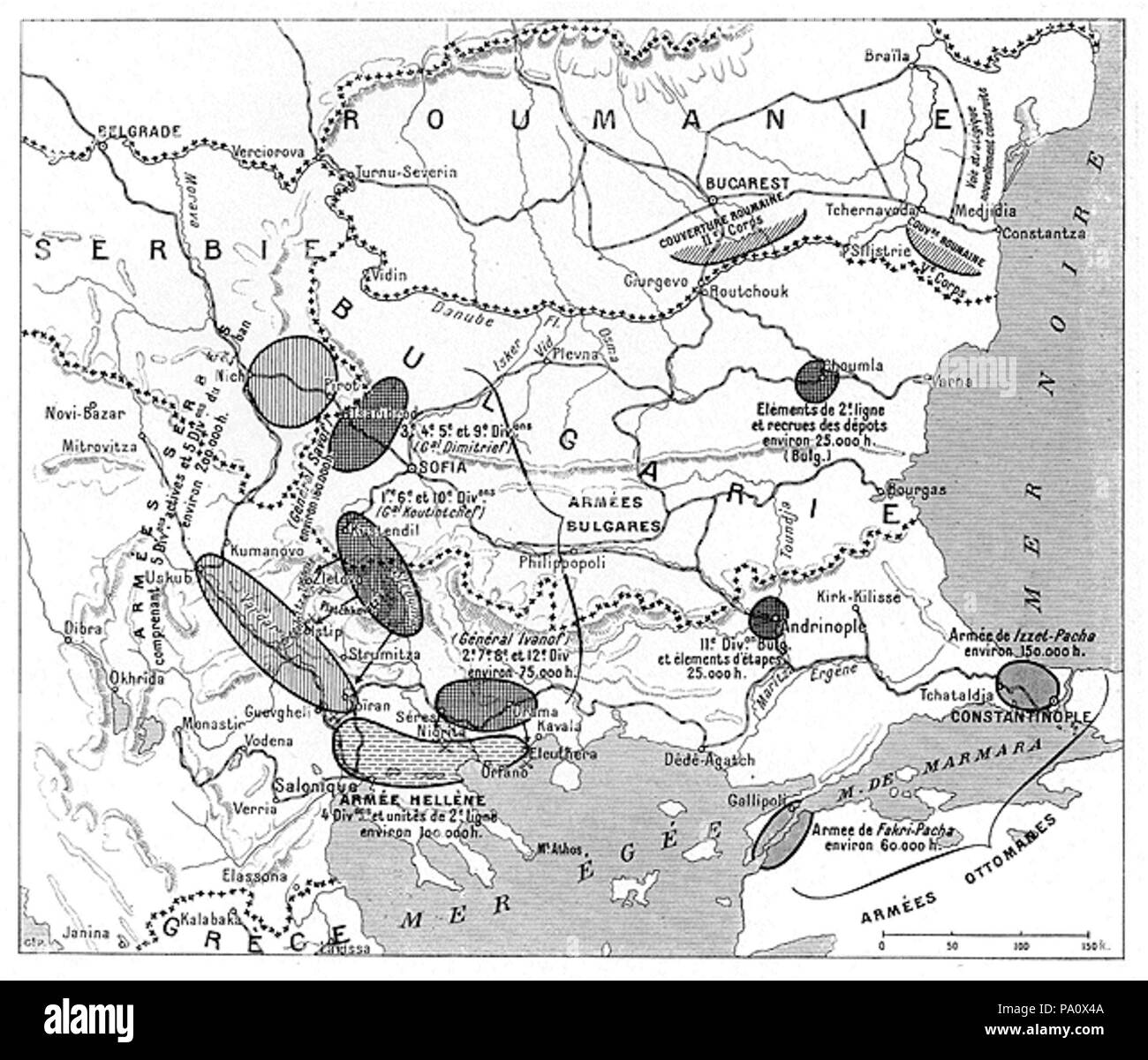 661 Forces in the Balkans at the outbreak of the 2nd Balkan War Stock ...