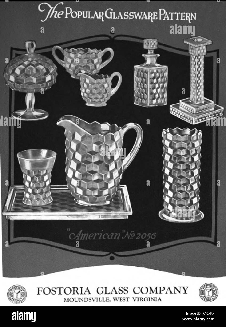 Early american glass Black and White Stock Photos & Images - Alamy
