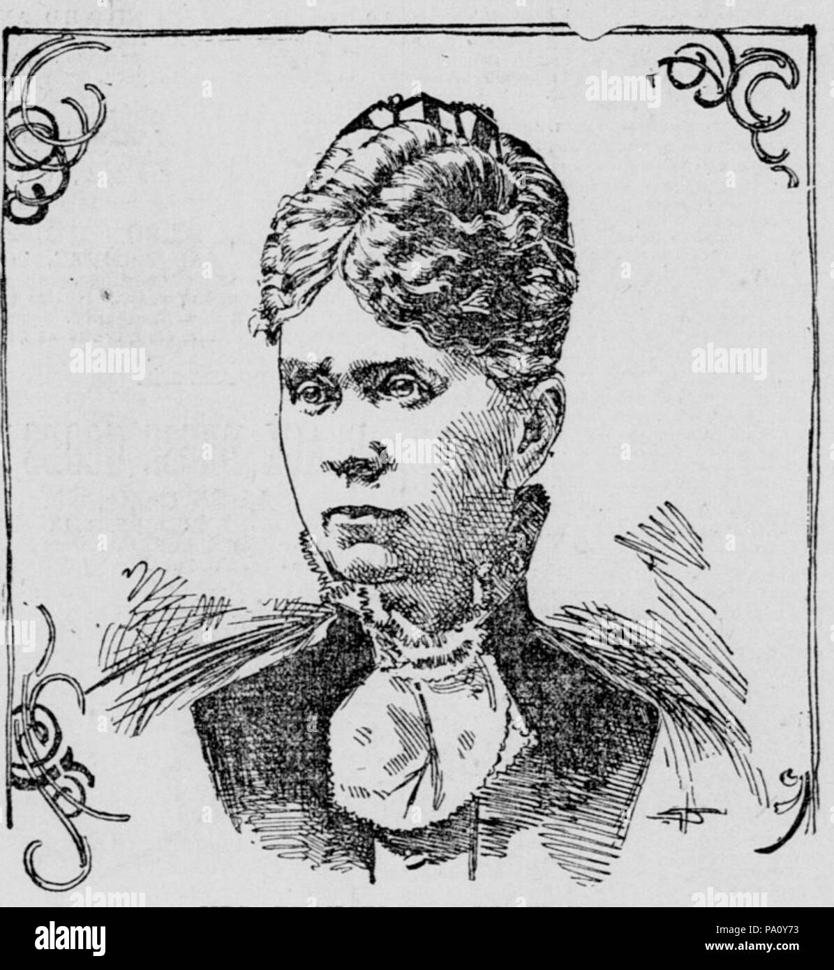 668 Frances Fuller Victor line drawing Stock Photo - Alamy