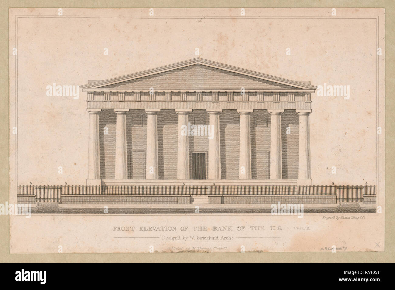 680 Front elevation of the bank of the U.S LCCN2003667042 Stock Photo ...