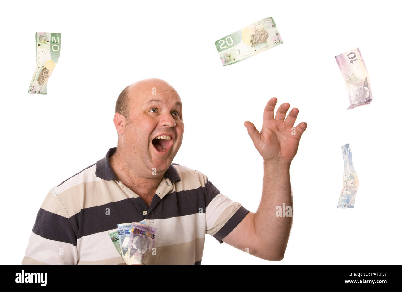 Money falling down hi-res stock photography and images - Alamy