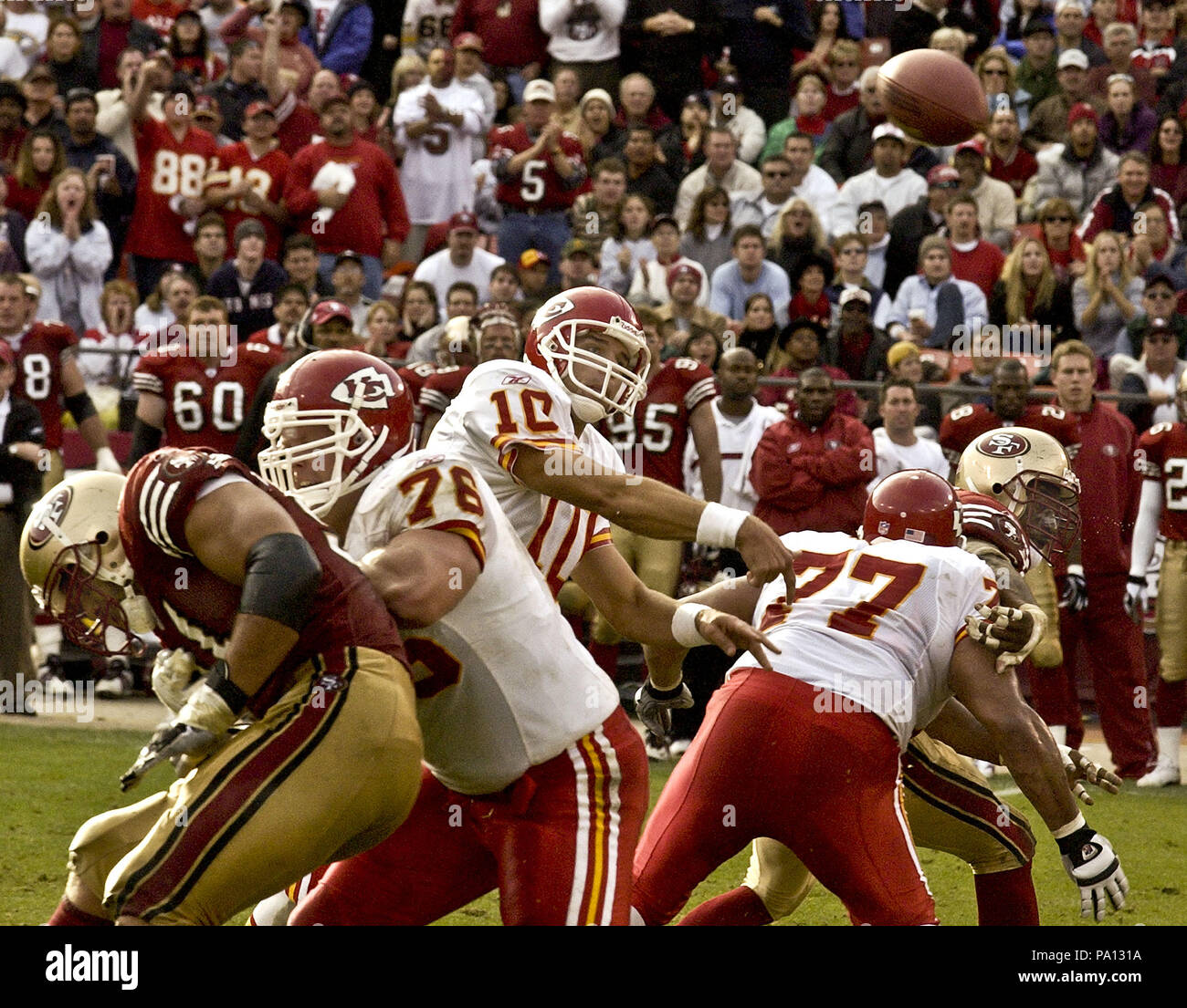 San Francisco, California, USA. 10th Nov, 2002. Kansas City Chiefs ...