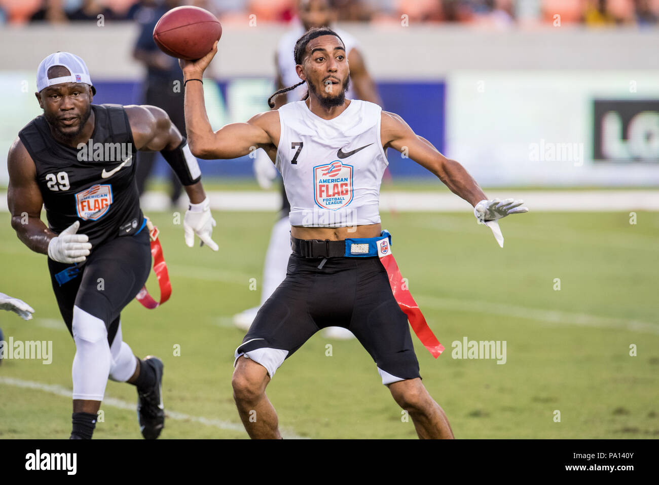 Houston, TX, USA. 19th July, 2018. Fighting Cancer quarterback Darrell ...