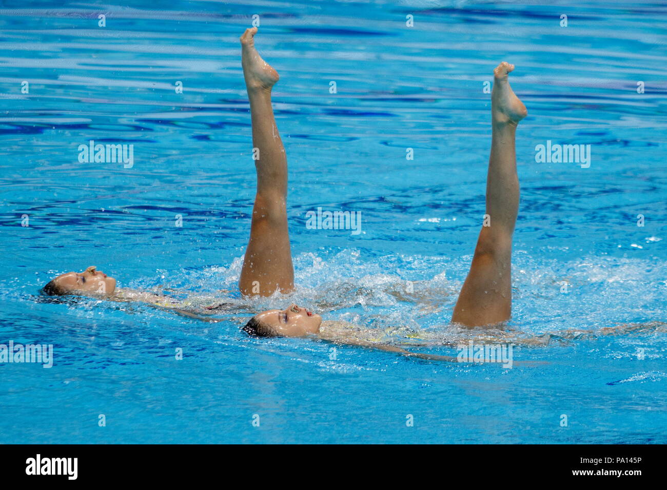 Budapest. 19th May, 2018. Liu Jinhan and Liu Jintong of China perform ...