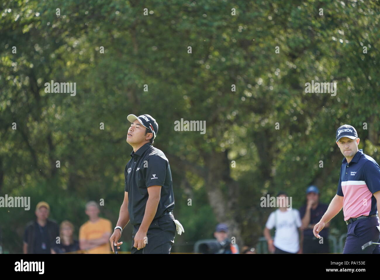 Carnoustie, Angus, Scotland. 19th July, 2018. Japan's Hideki Matsuyama ...