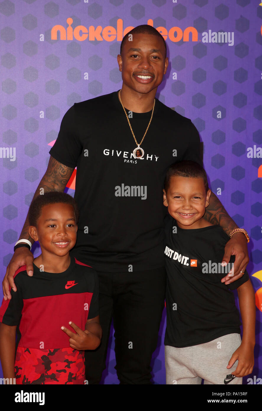 Santa Monica, Ca. 19th July, 2018. Isaiah Thomas, James Thomas, Jaiden ...