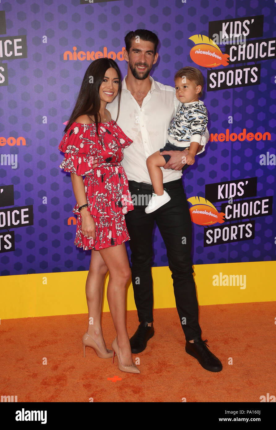 Santa Monica, Ca. 19th July, 2018. Nicole Johnson, swimmer Michael ...