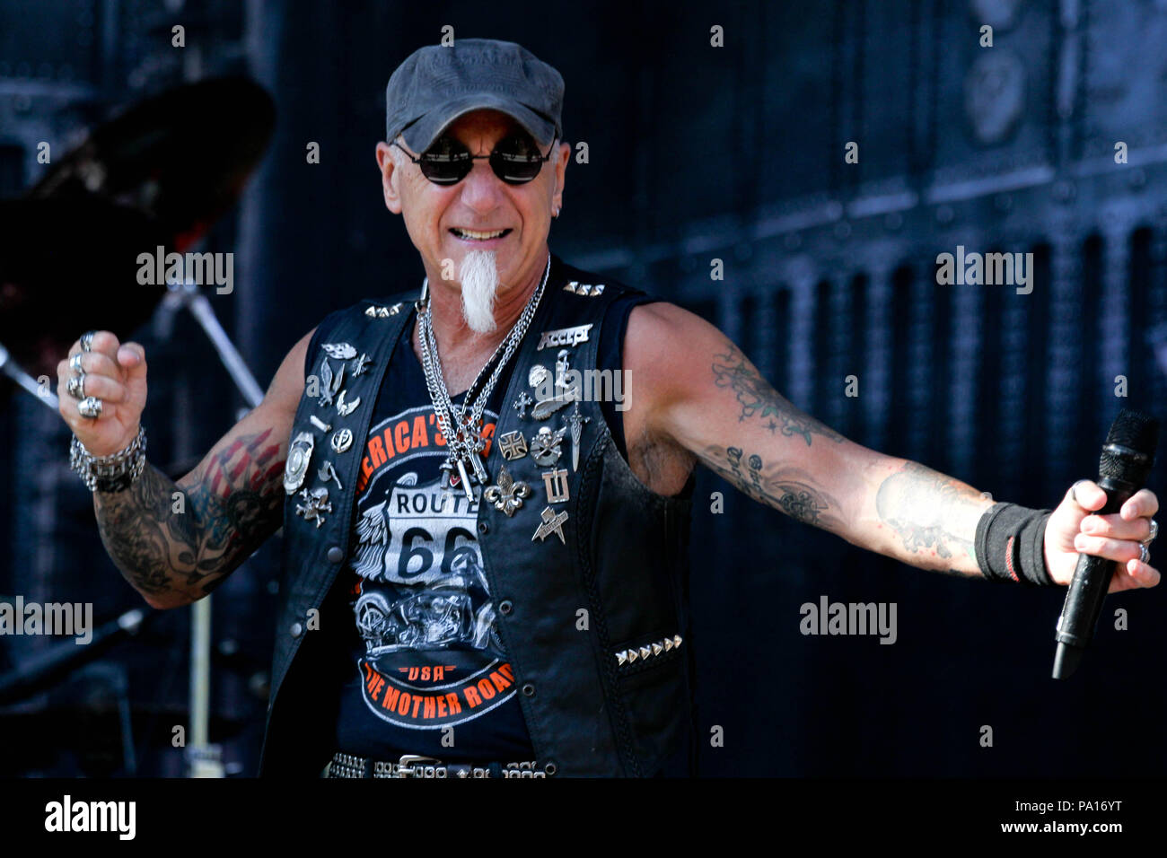 Malakasa, Greece. 19th July, 2018. Vocalist Mark Tornillo Of German ...