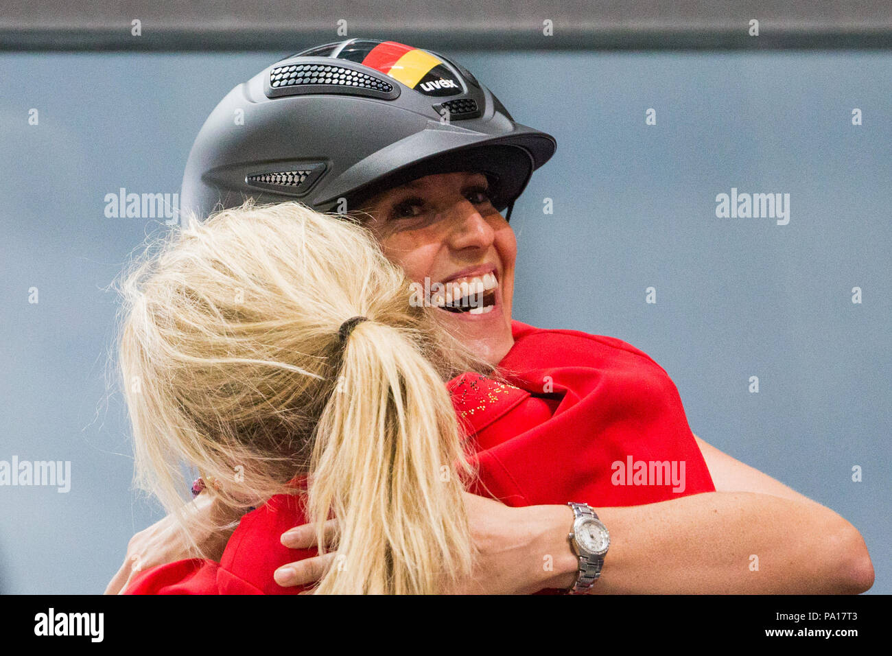 19 July 2018, Germany, Aachen: CHIO, Equestrian sports, jumping. German ...