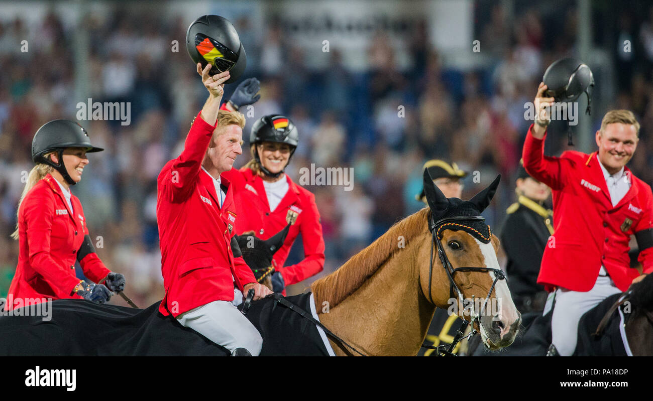 Aachen, Germany. 19th July, 2018. CHIO, Equestrian sports, jumping ...