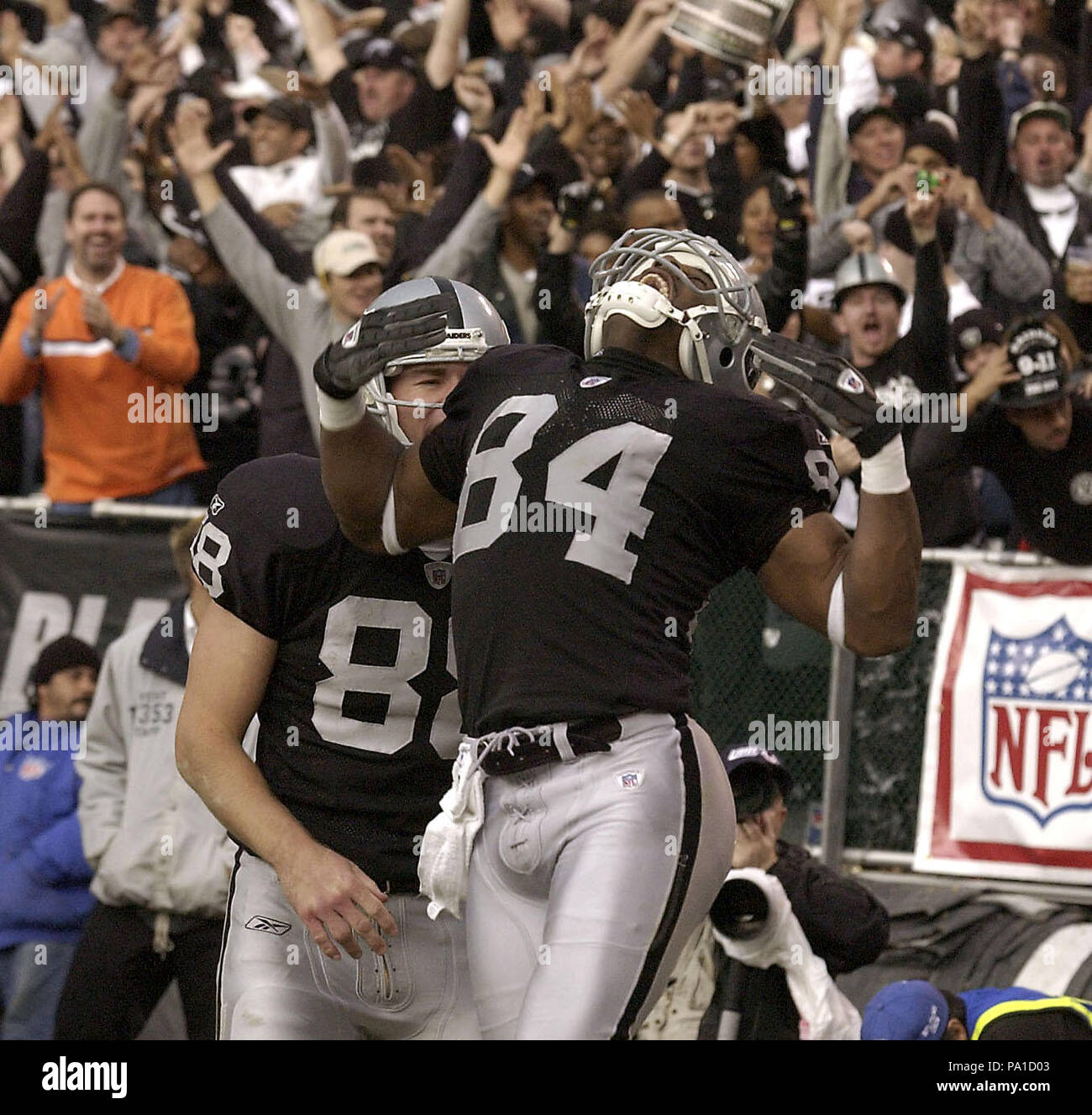 Oakland, California, USA. 12th Jan, 2003. Oakland Raiders wide receiver ...