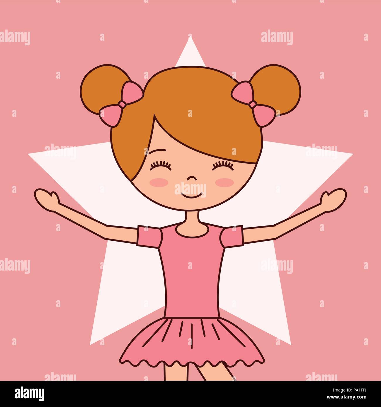 beautiful ballerinas ballet cartoon character Stock Vector Image & Art ...