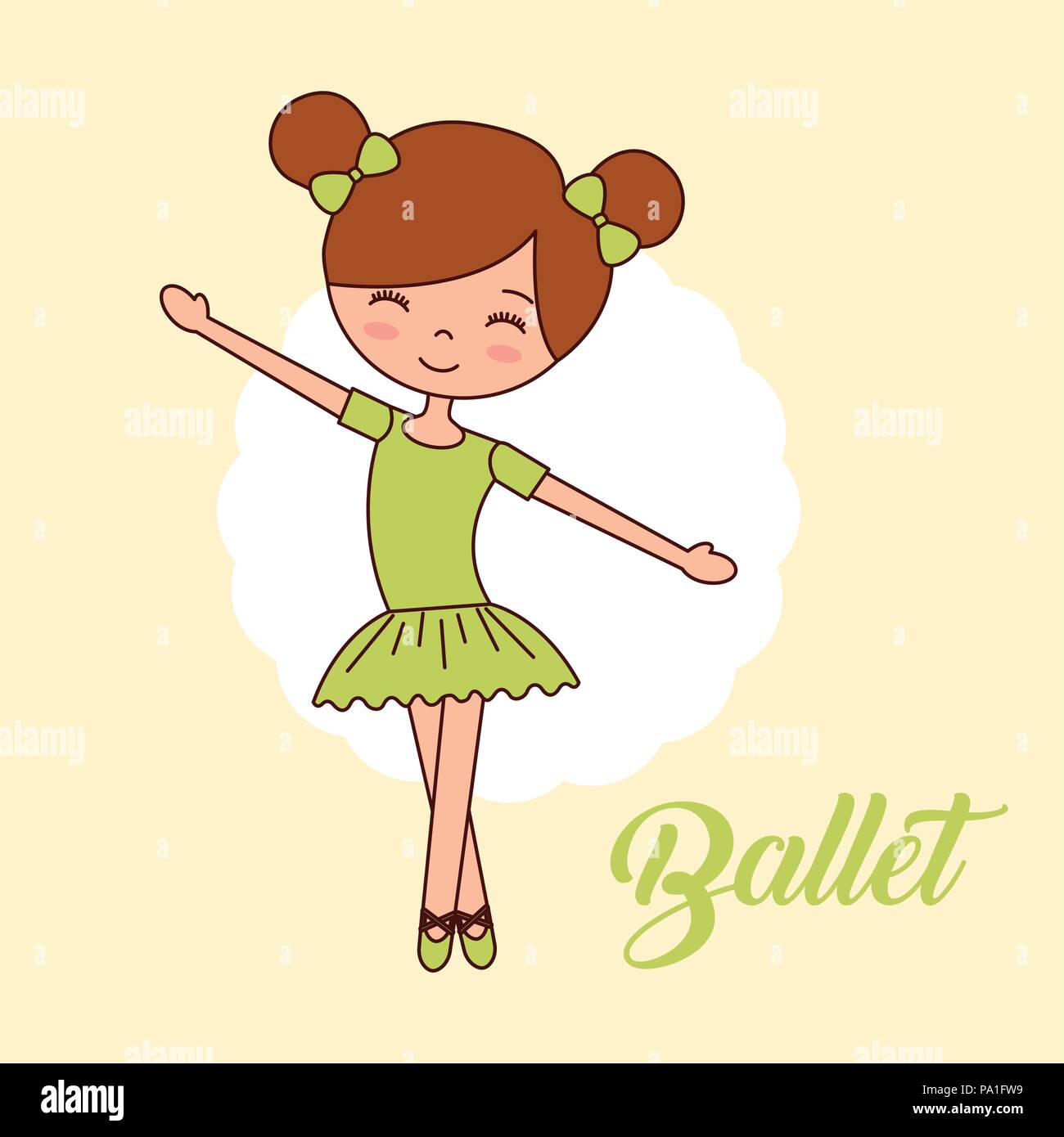 beautiful ballerinas ballet cartoon character Stock Vector Image & Art ...
