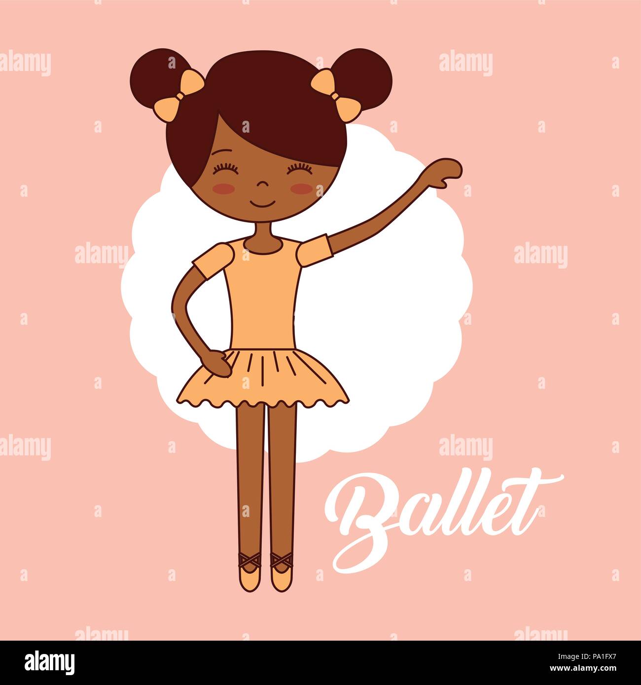 beautiful ballerinas ballet cartoon character Stock Vector Image & Art ...