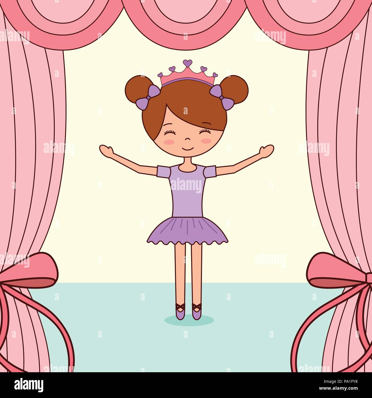 beautiful ballerinas ballet cartoon character Stock Vector Image & Art ...