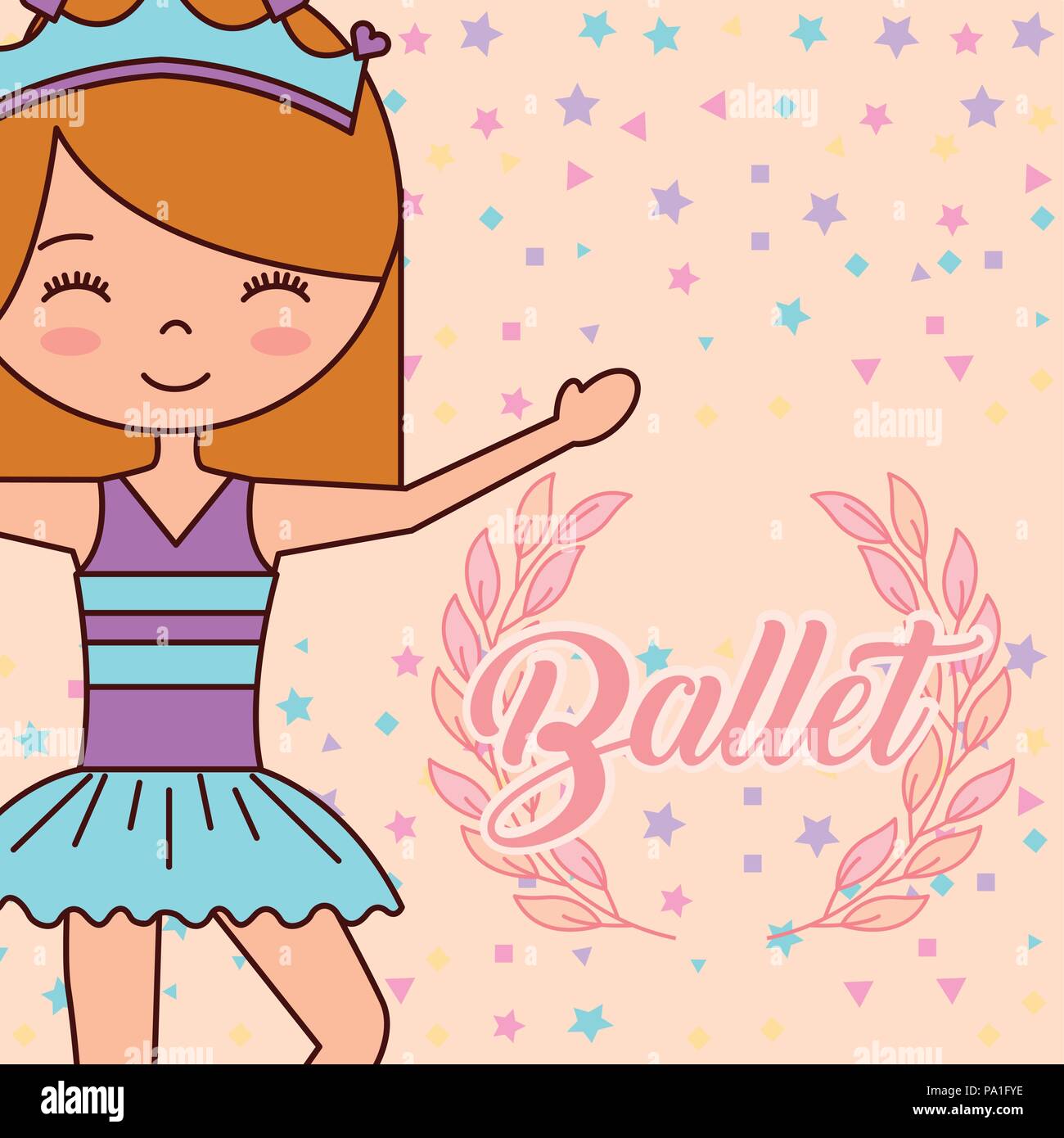 beautiful ballerinas ballet cartoon character Stock Vector Image & Art ...
