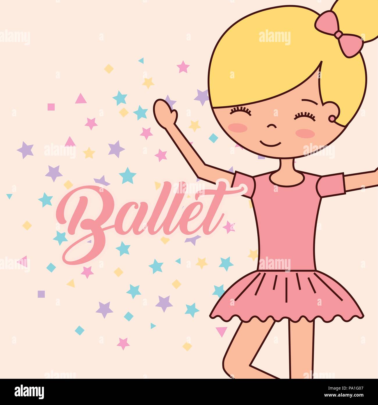 beautiful ballerinas ballet cartoon character Stock Vector Image & Art ...
