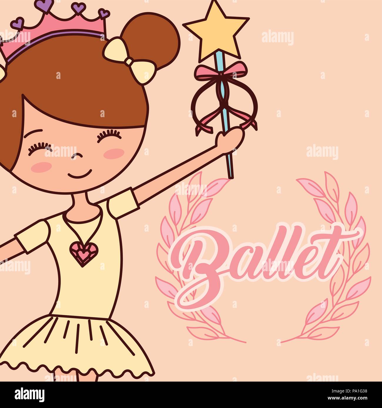 beautiful ballerinas ballet cartoon character Stock Vector Image & Art ...