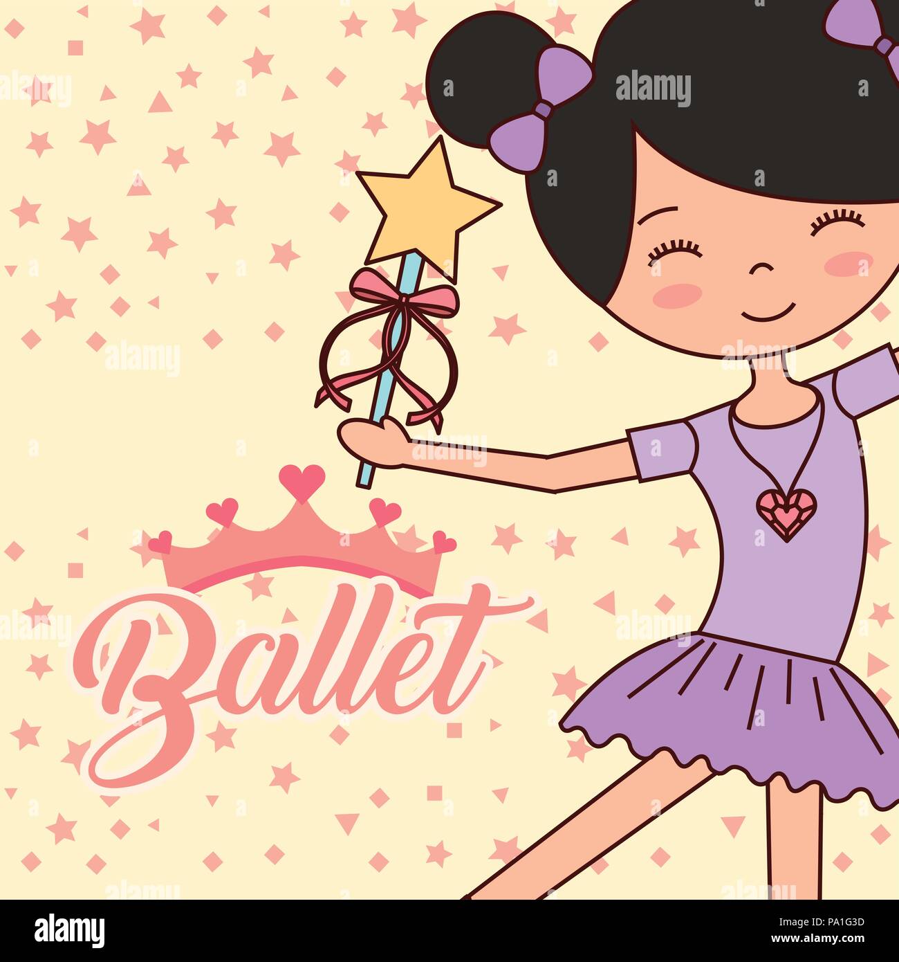 beautiful ballerinas ballet cartoon character Stock Vector Image & Art ...