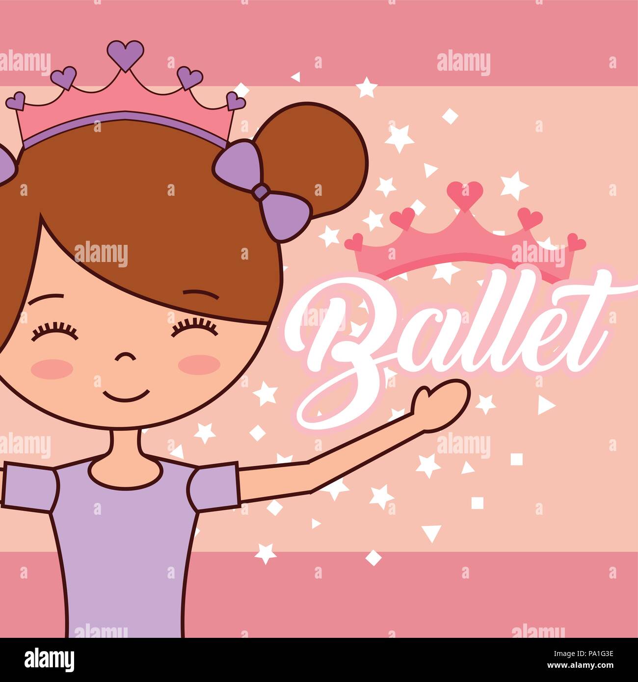 beautiful ballerinas ballet cartoon character Stock Vector Image & Art ...