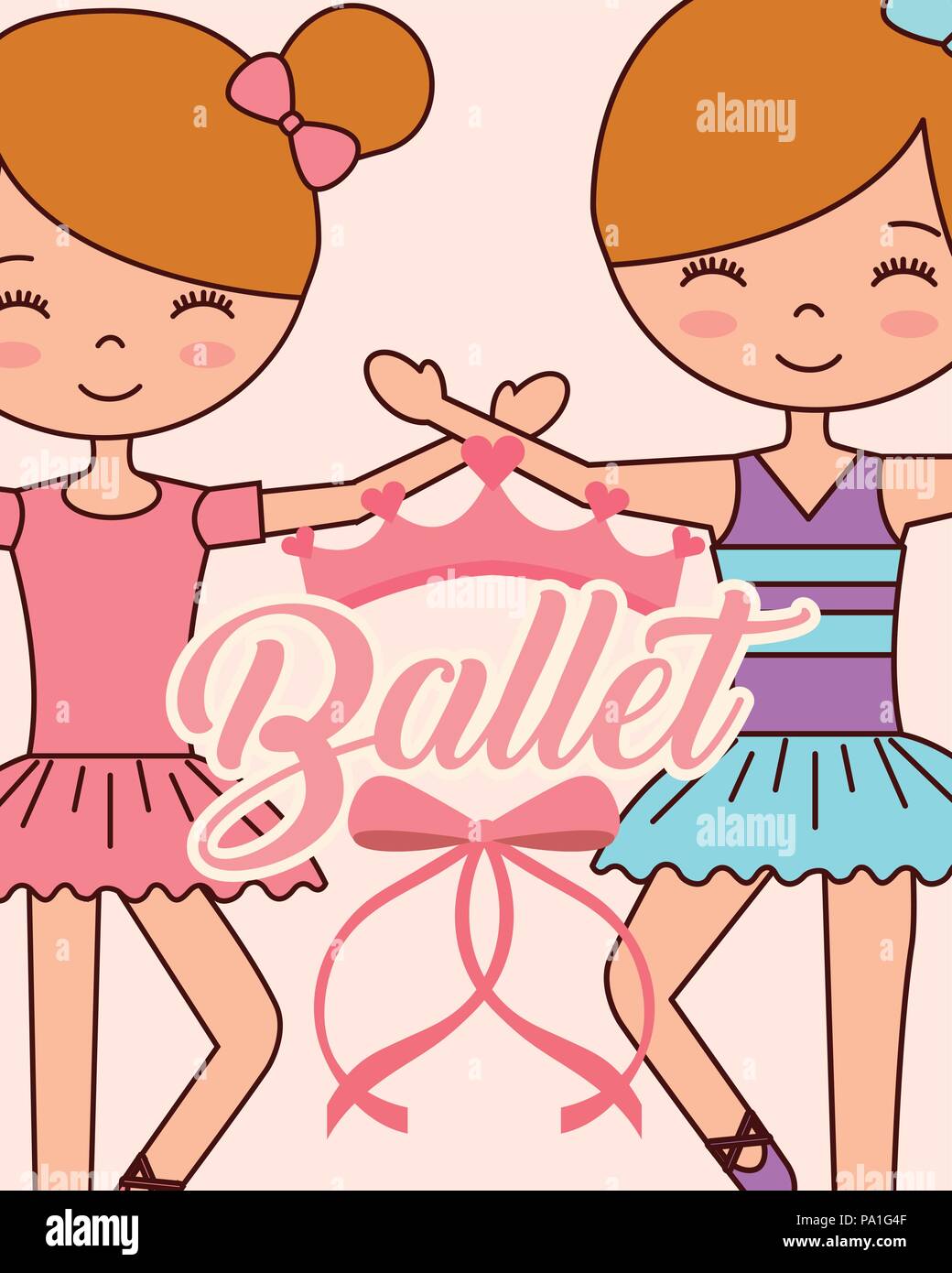 beautiful ballerinas ballet cartoon character Stock Vector Image & Art ...