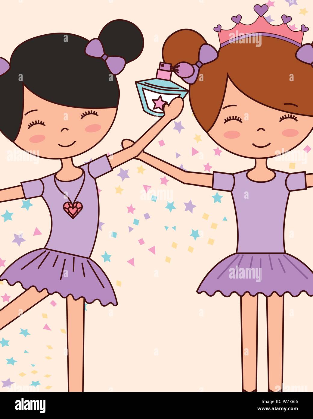 beautiful ballerinas ballet cartoon character Stock Vector Image & Art ...