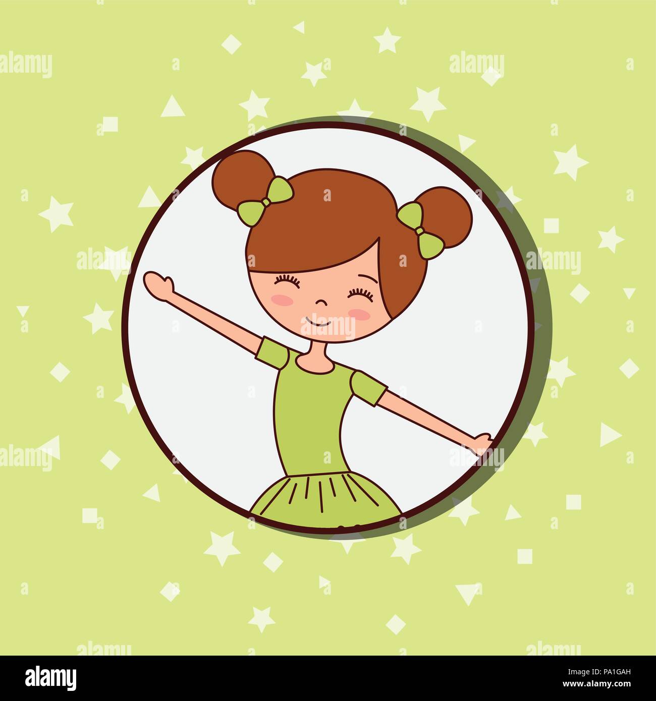 beautiful ballerinas ballet cartoon character Stock Vector Image & Art ...
