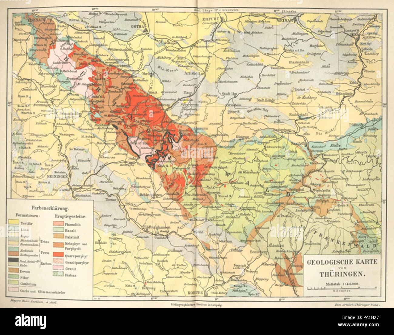 . Deutsch: Geologische Karte von Thüringen (1 : 413 000) English ...