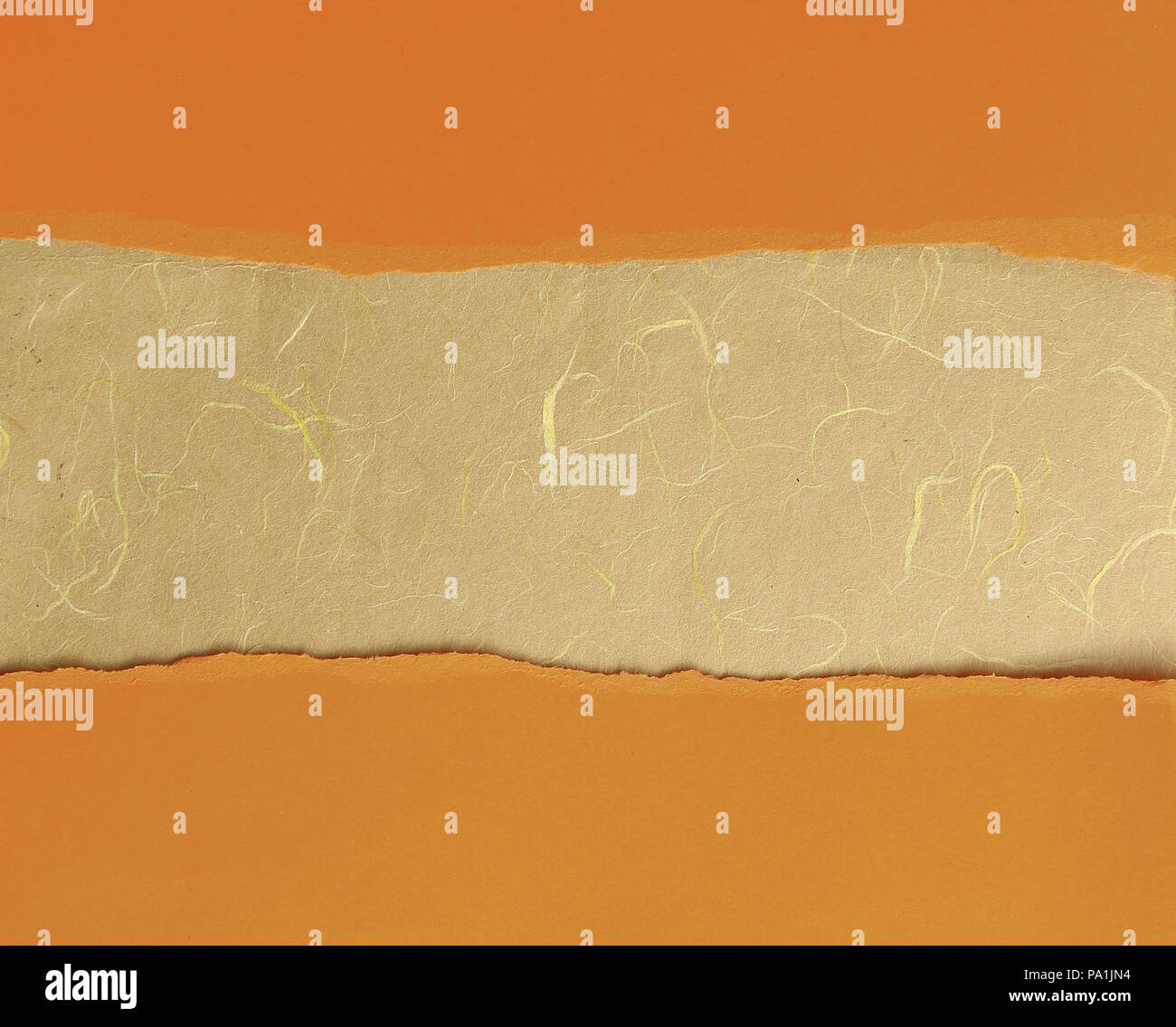 background .orange torn paper on white cardstock Stock Photo - Alamy