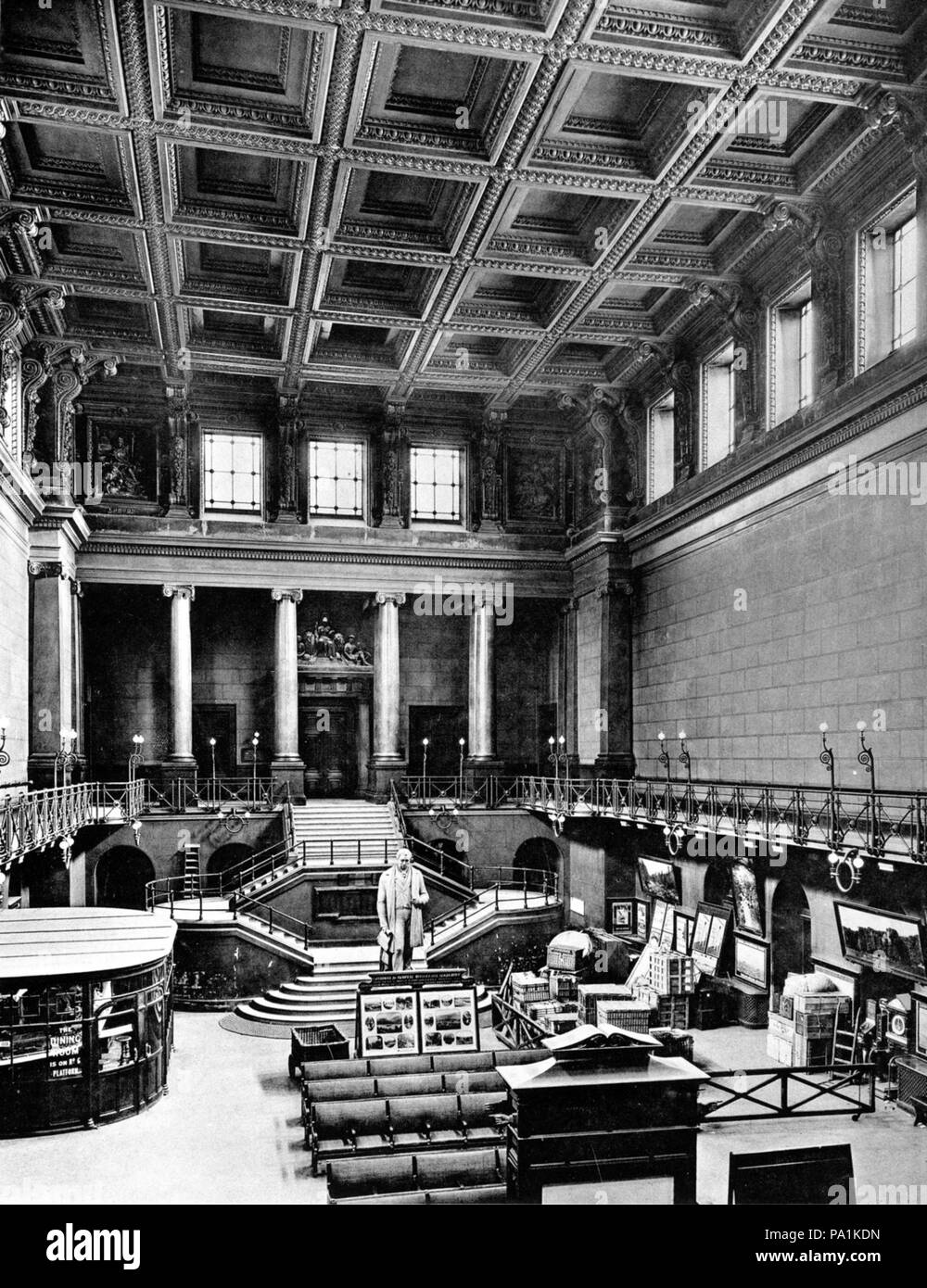 Historical train station hall Black and White Stock Photos & Images - Alamy