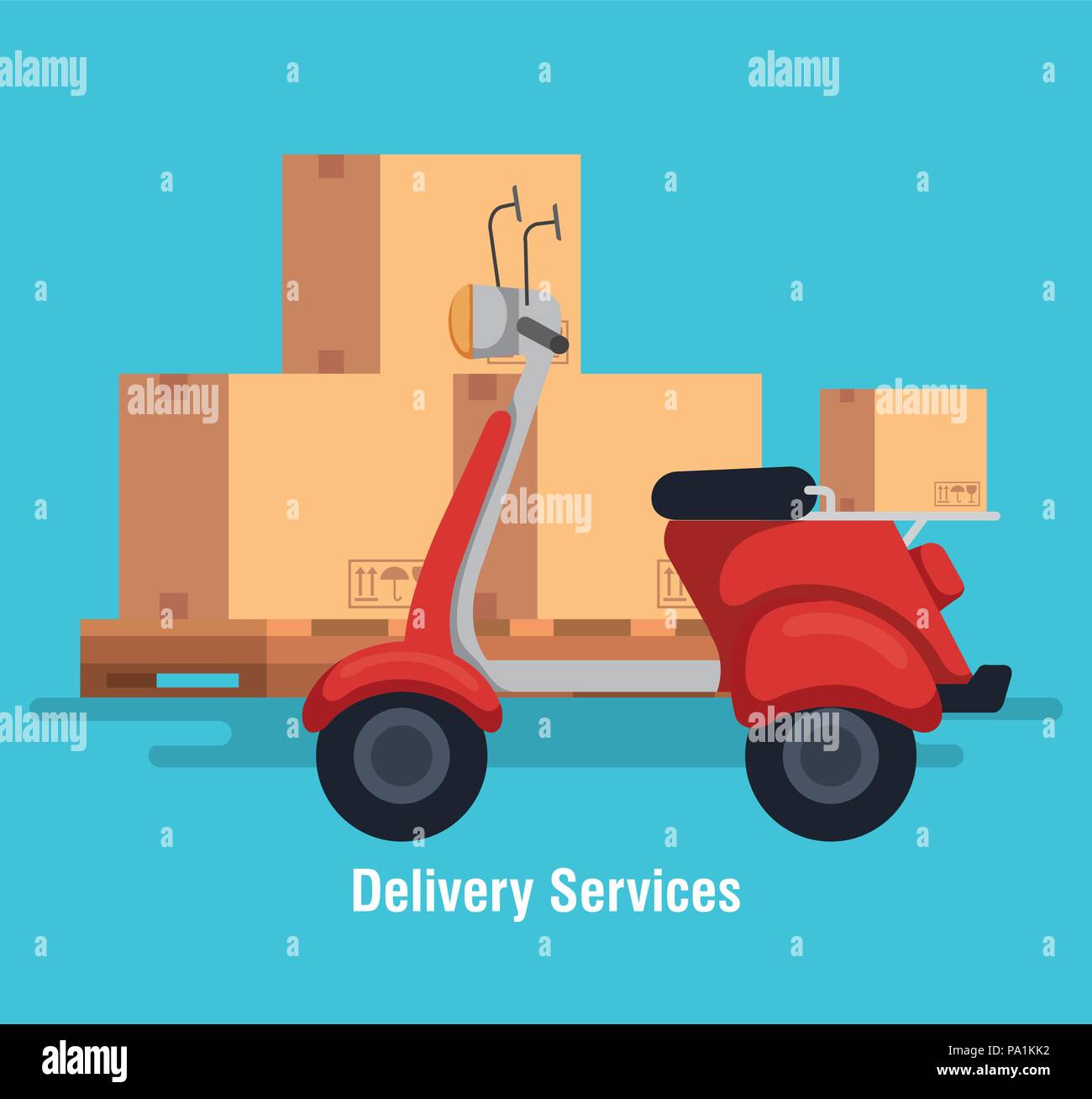 motorcycle delivery service icon Stock Vector Image & Art - Alamy