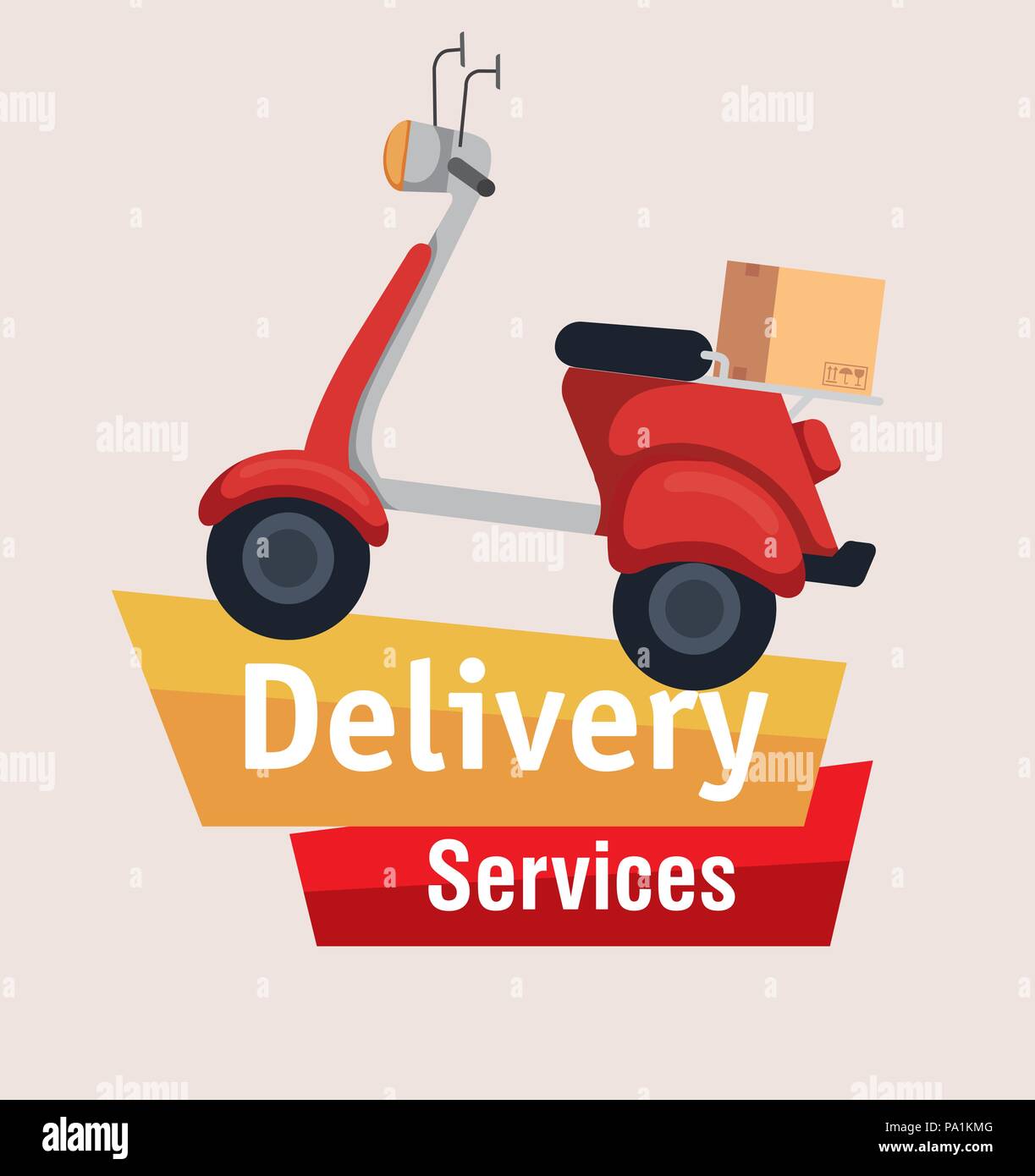 motorcycle delivery service icon Stock Vector Image & Art - Alamy