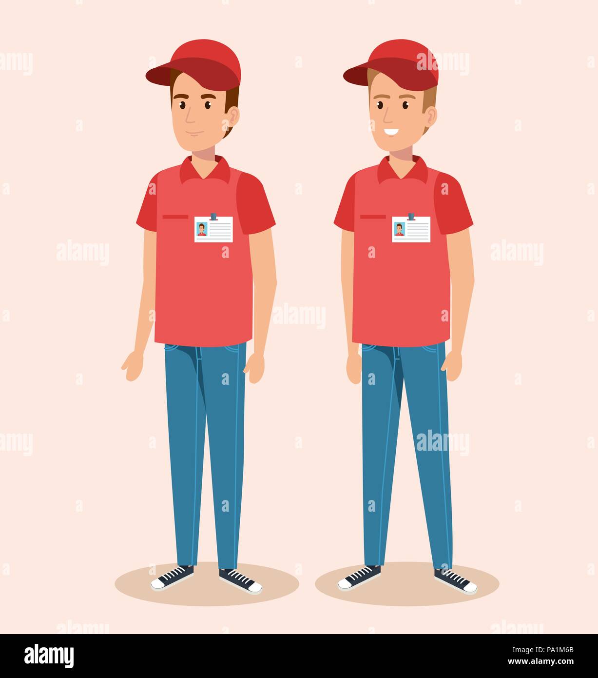 team couriers characters delivery service Stock Vector Image & Art - Alamy