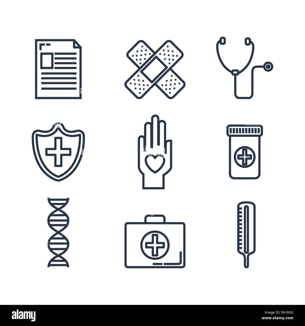 healthcare medical set icons Stock Vector Image & Art - Alamy